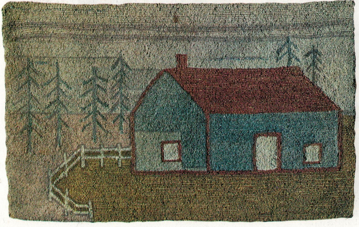 Simple Blue House (#11) – Black Sheep Wool Designs