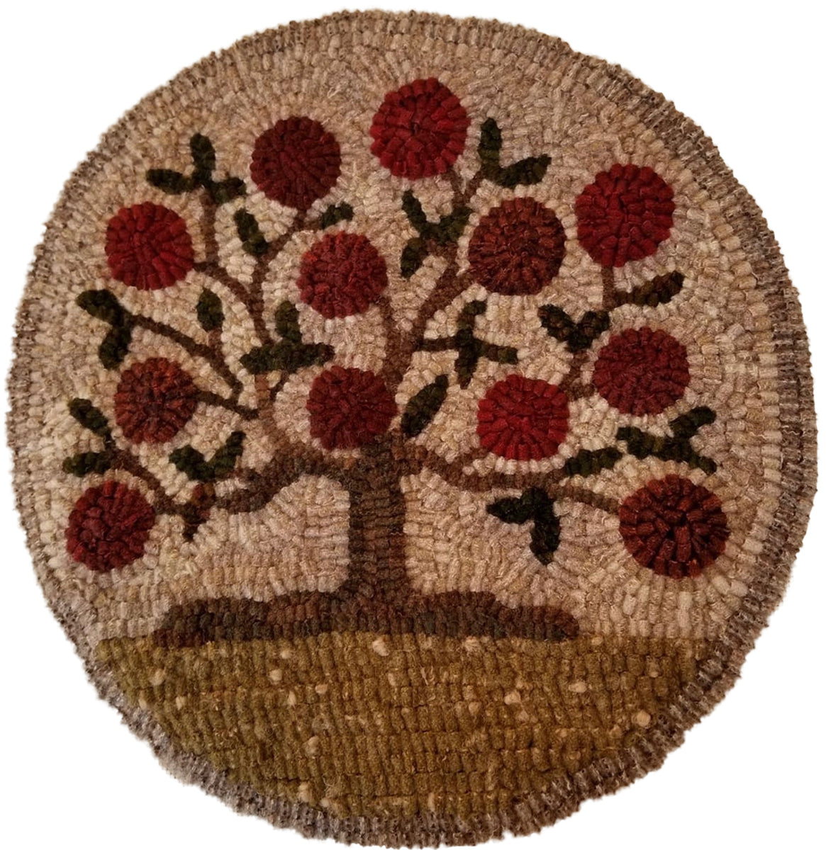 Tree of Life Mat (#203) – Black Sheep Wool Designs