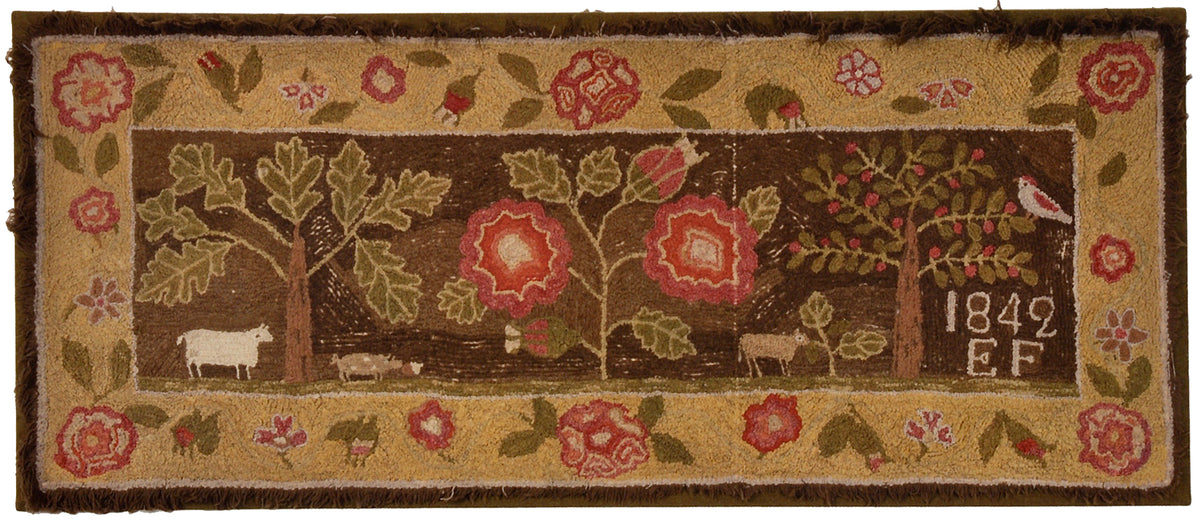 Farm Animals and Floral Tree (#282) – Black Sheep Wool Designs